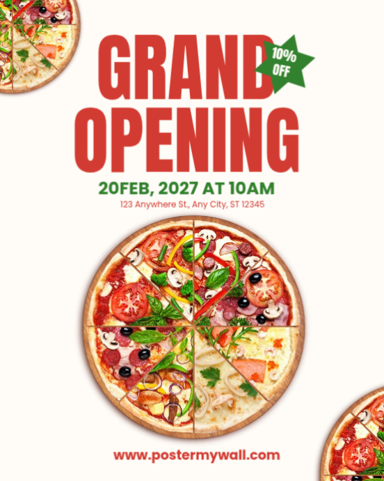 Grand Opening Pizza Big Sale Instagram Portrait Template | PosterMyWall
