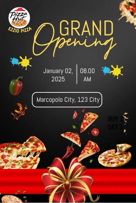 Grand Opening Pizza Template | PosterMyWall