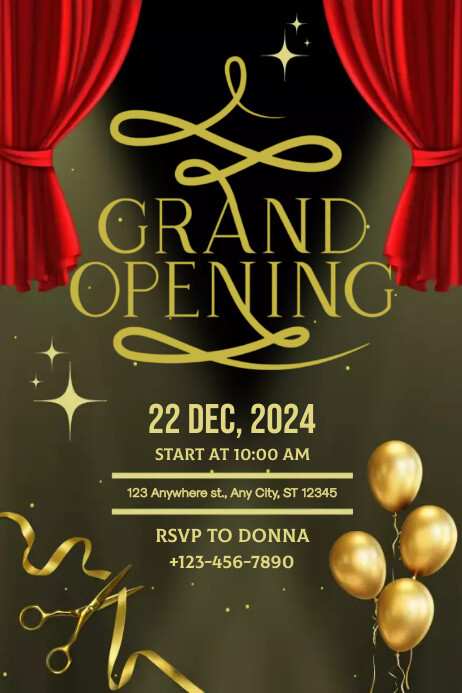 Grand Opening Poster Template | PosterMyWall