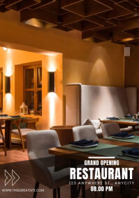 Restaurant Grand Opening flyer Template | PosterMyWall