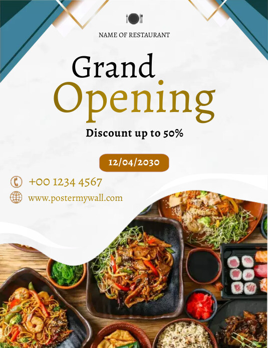 Grand Opening Restaurant Templat | PosterMyWall