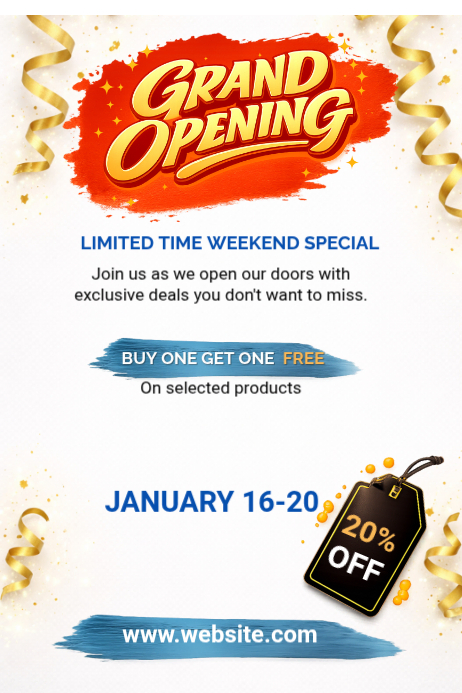 Grand Opening Sale Flyer – Modern Store Reopening Design Template ...