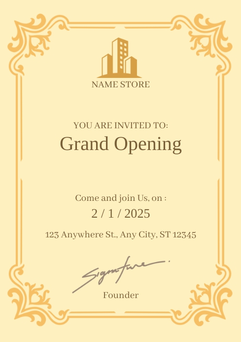 Grand Opening Store Invitation Template | PosterMyWall
