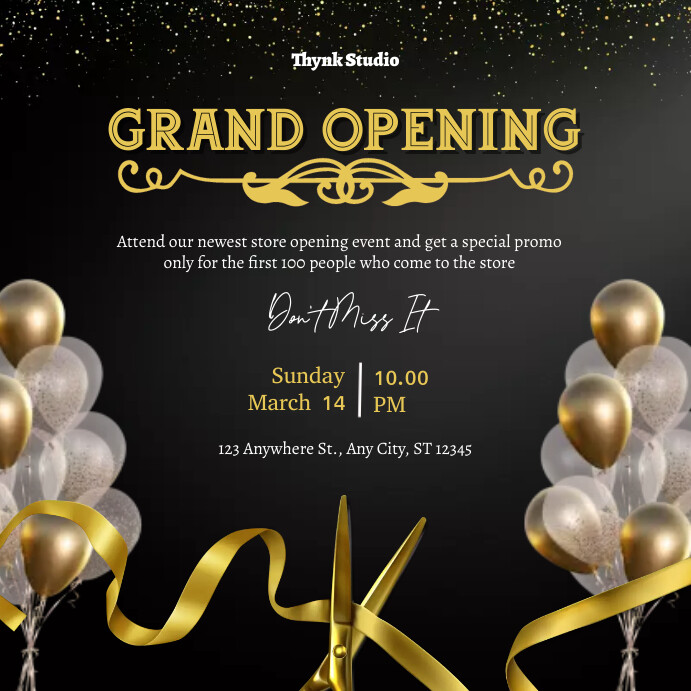 Plantilla de Grand Opening Template | PosterMyWall