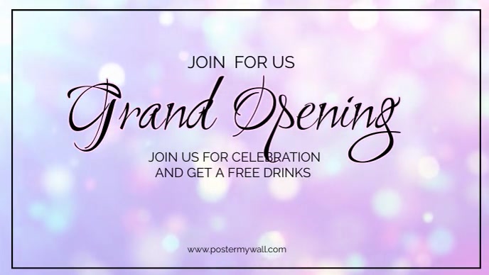 Grand opening video template | PosterMyWall