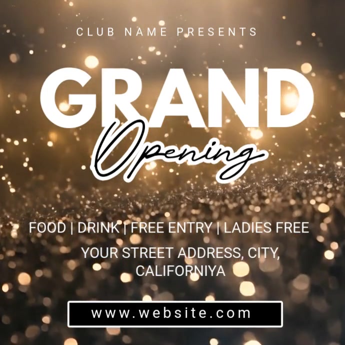 Grand opening video template | PosterMyWall