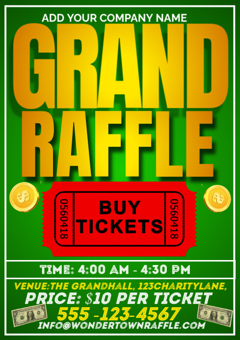 Grand Raffle A3 Template | PosterMyWall