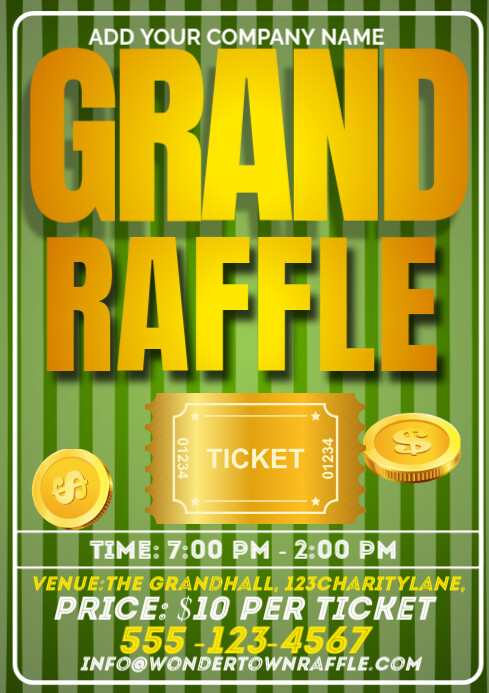Grand Raffle A3 Template | PosterMyWall