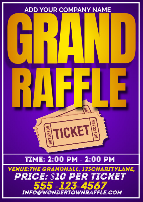 Plantilla de Grand Raffle A3 | PosterMyWall