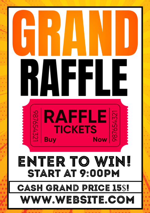 Modèle Grand Raffle A4 | PosterMyWall
