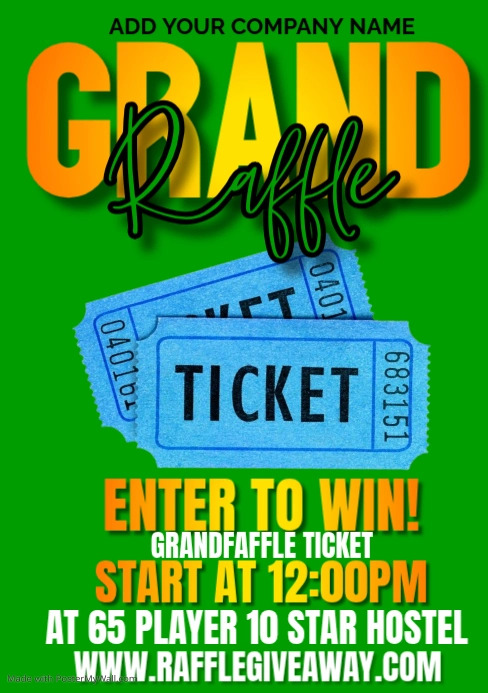 Grand Raffle A5 Template | PosterMyWall