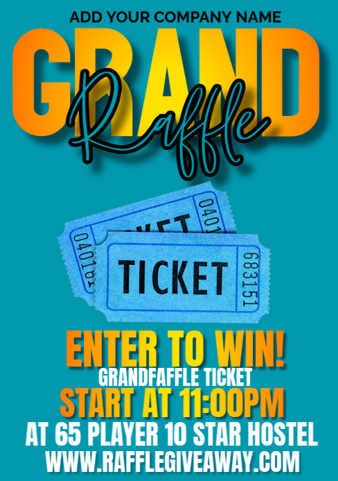 Plantilla de Grand Raffle A5 | PosterMyWall
