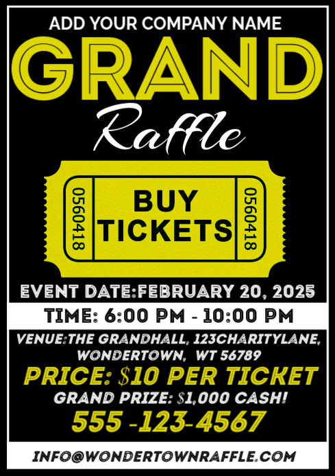 Plantilla de grand raffle | PosterMyWall