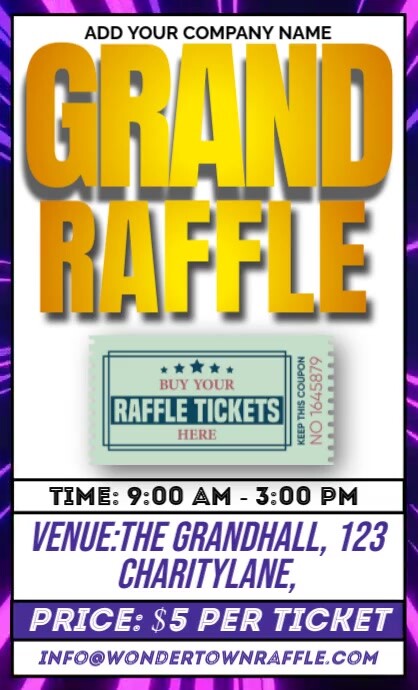 Plantilla de Grand Raffle | PosterMyWall