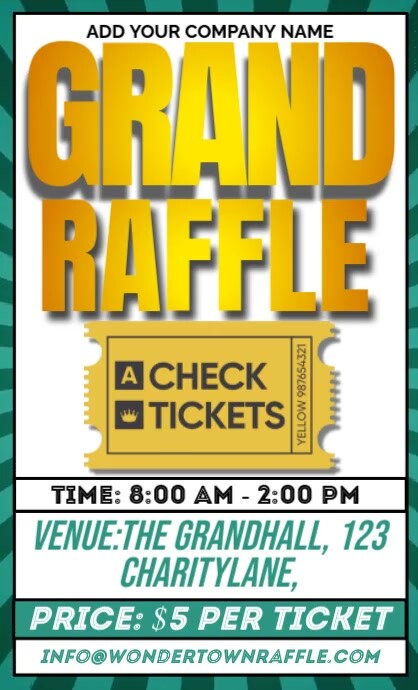 Plantilla de Grand Raffle | PosterMyWall