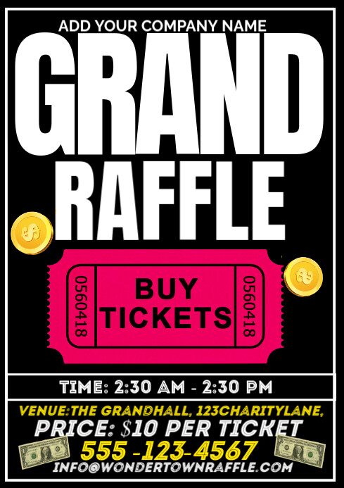 Grand Raffle Template | PosterMyWall