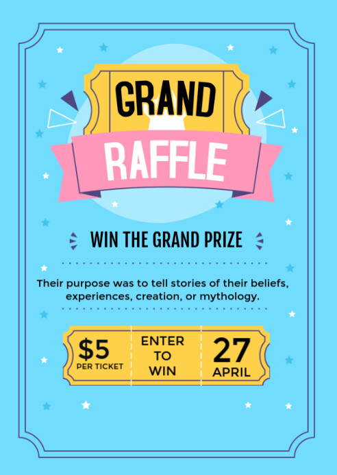 Grand raffle Template | PosterMyWall