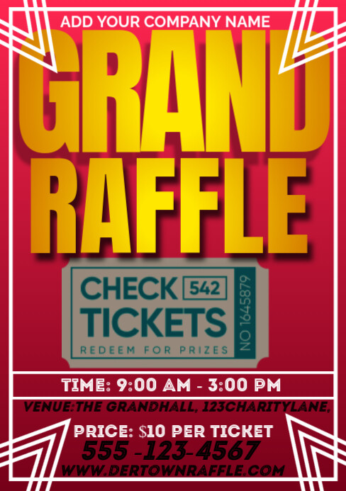 Grand raffle Template | PosterMyWall