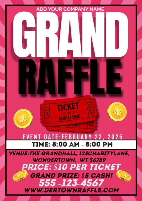 Grand Raffle Template | PosterMyWall
