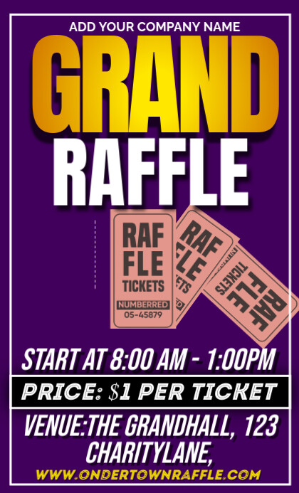 Plantilla de Grand Raffle | PosterMyWall