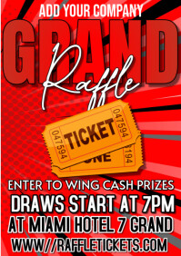 grand raffle ticket design Template | PosterMyWall