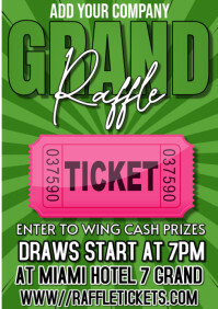 grand raffle ticket design Template | PosterMyWall