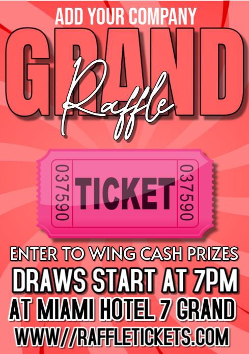 Copy of grand raffle ticket design | PosterMyWall
