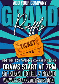 grand raffle ticket design Template | PosterMyWall