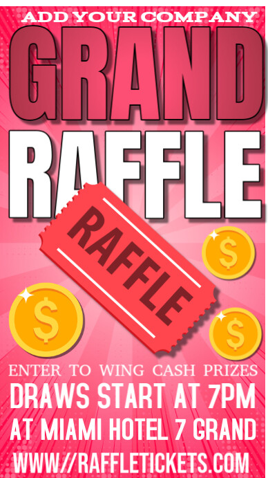 GRAND RAFFLE TICKET DESIGN Template | PosterMyWall