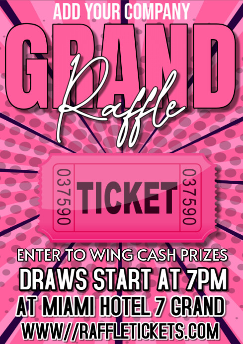 grand raffle ticket design Template | PosterMyWall