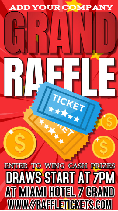 GRAND RAFFLE TICKET DESIGN Template | PosterMyWall