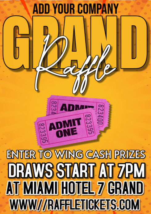 grand raffle ticket design Template | PosterMyWall