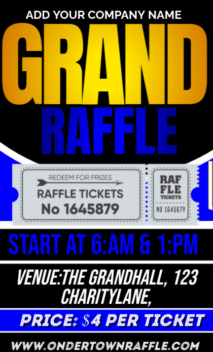 Grand raffle ticket Template | PosterMyWall