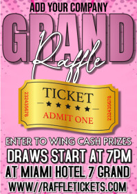 grand raffle ticket design Template | PosterMyWall