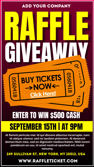 Copy of Grand Raffle Ticket Instagram Story | PosterMyWall