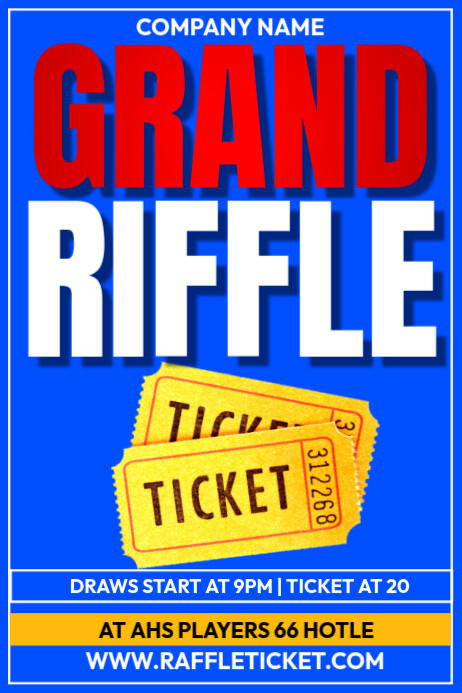 Copy of Grand Raffle Ticket Poster | PosterMyWall
