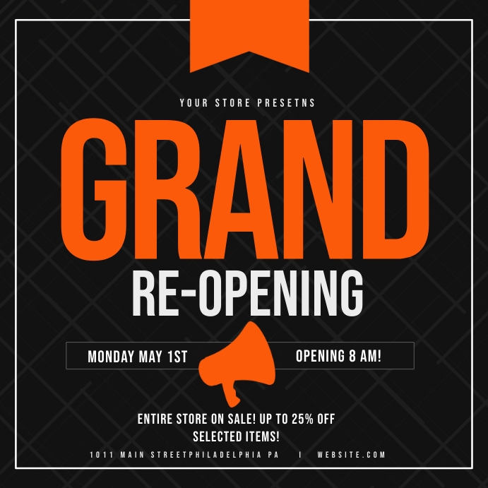 Copy of Grand Reopening | PosterMyWall