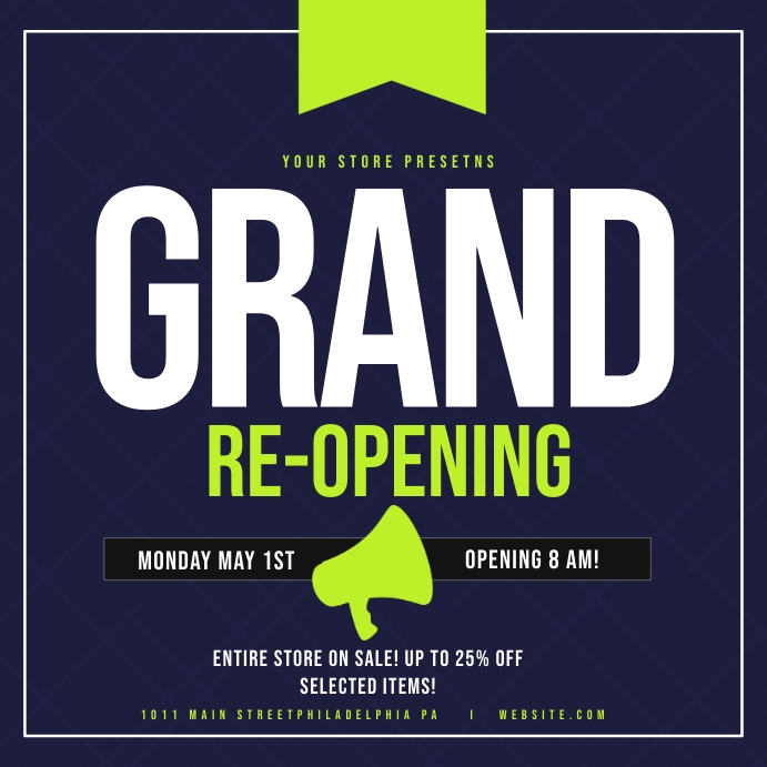 Copy of Grand Reopening | PosterMyWall