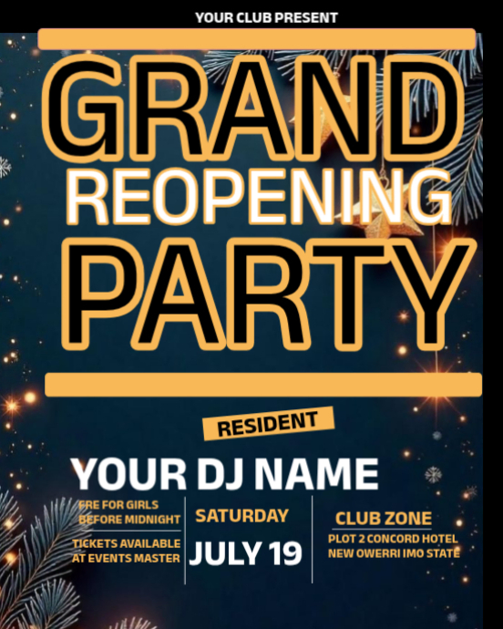 grand reopening grand reopening flyer Template | PosterMyWall