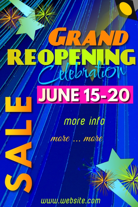 Grand Reopening Sale (1) Template | PosterMyWall