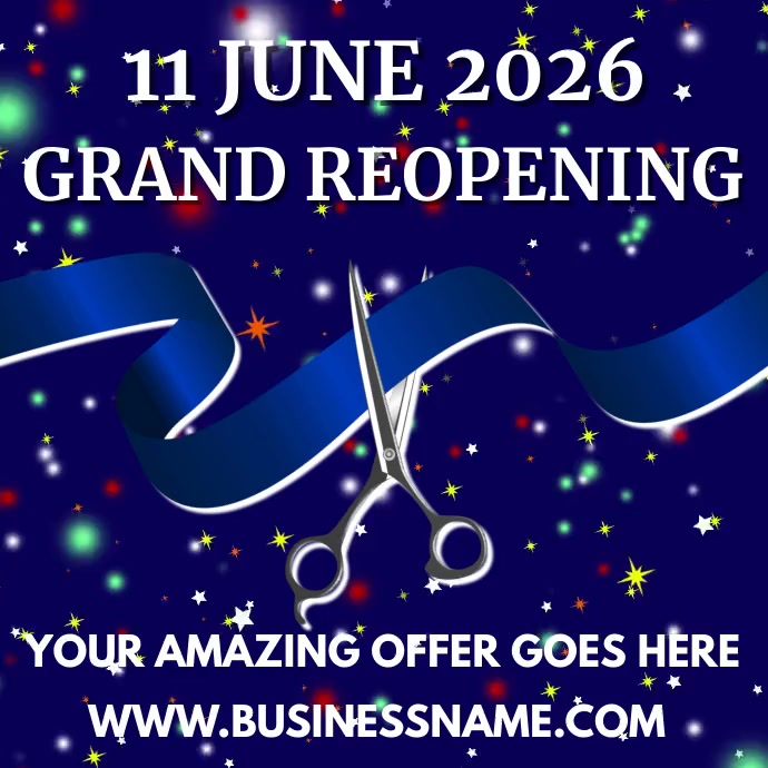 Grand Reopening Video Template | PosterMyWall