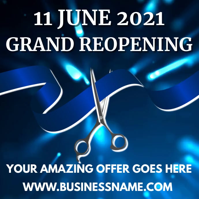 Grand Reopening Video Template | PosterMyWall