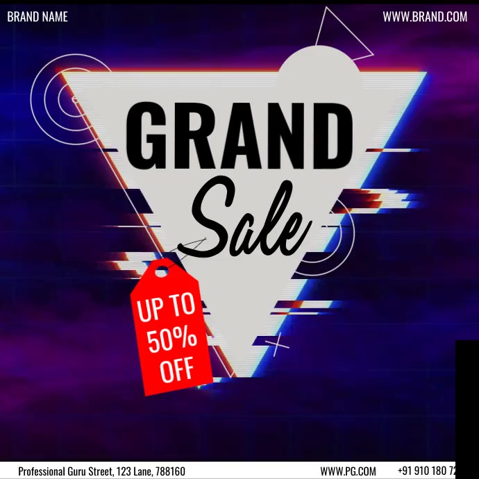 grand sale animation Template | PosterMyWall