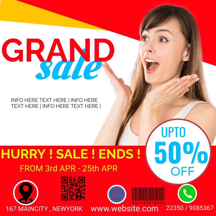 Grand sale poster Template | PosterMyWall