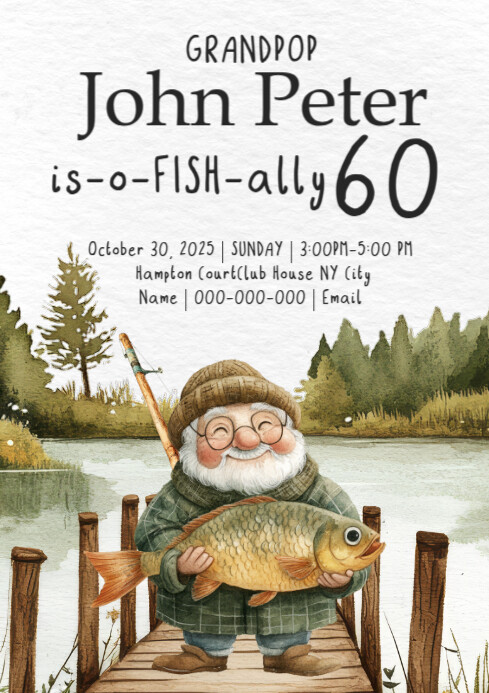 Grandfather birthday invitation Template | PosterMyWall