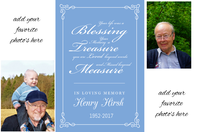 Copy of Grandfather Funeral Photo Collage picture keepsake family ...