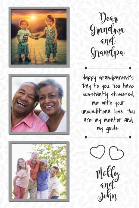 grandma grandpa grandmother grandfather Template | PosterMyWall