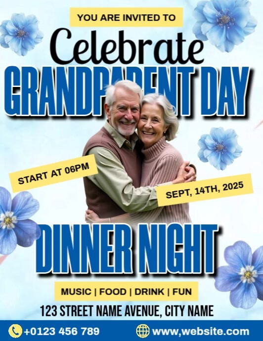 Grandparent Day Celebration Template | PosterMyWall