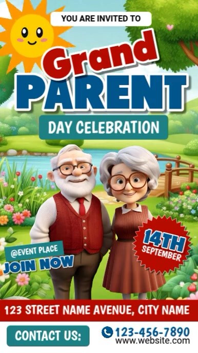 Grandparent Day Celebration Template | PosterMyWall