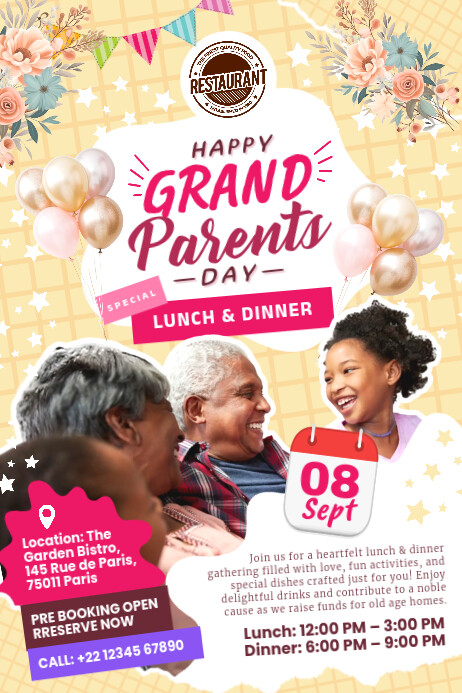 Copy of Grandparents Day Celebration Template | PosterMyWall